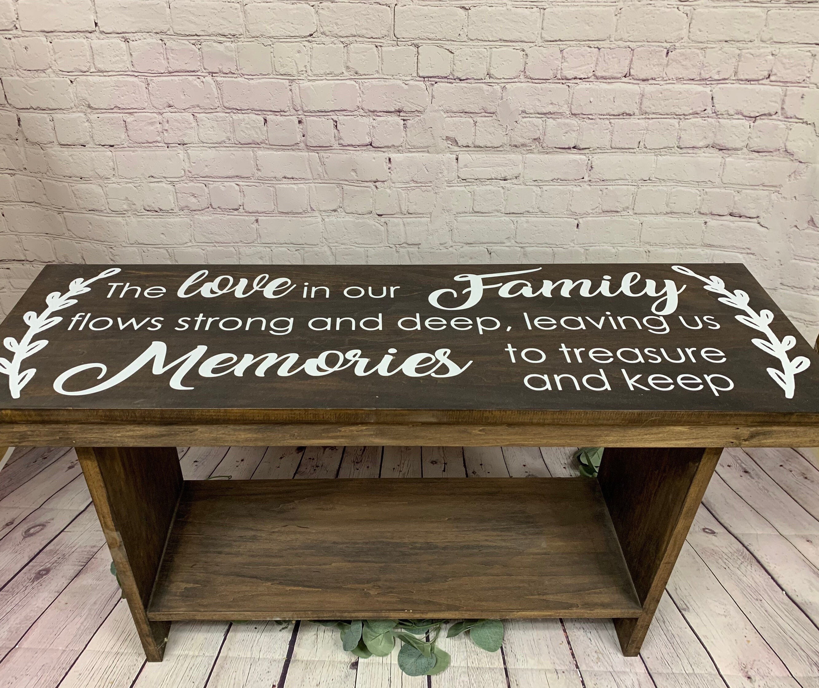 Love of a Family Bench Memorial Bench Entryway Bench | Etsy