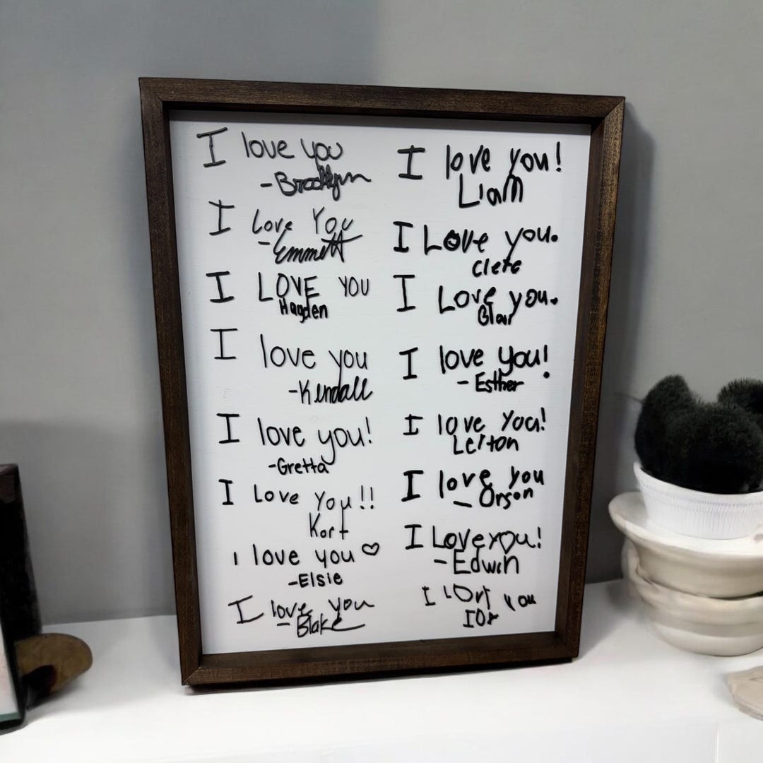 Personalized Handwritten I Love You Sign | Personalized Grandparent ...