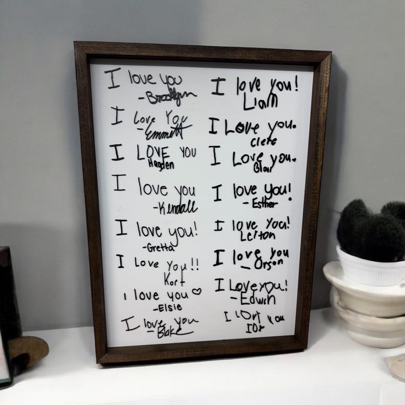 Personalized Handwritten I Love You Sign | Personalized Grandparent ...