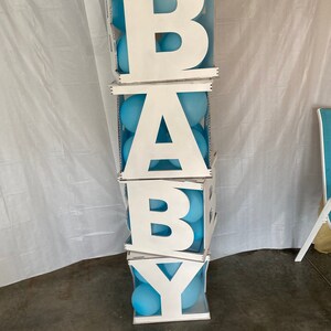 Baby Shower Balloon Box | Large Balloon Box | Baby Shower Decor | Baby ...