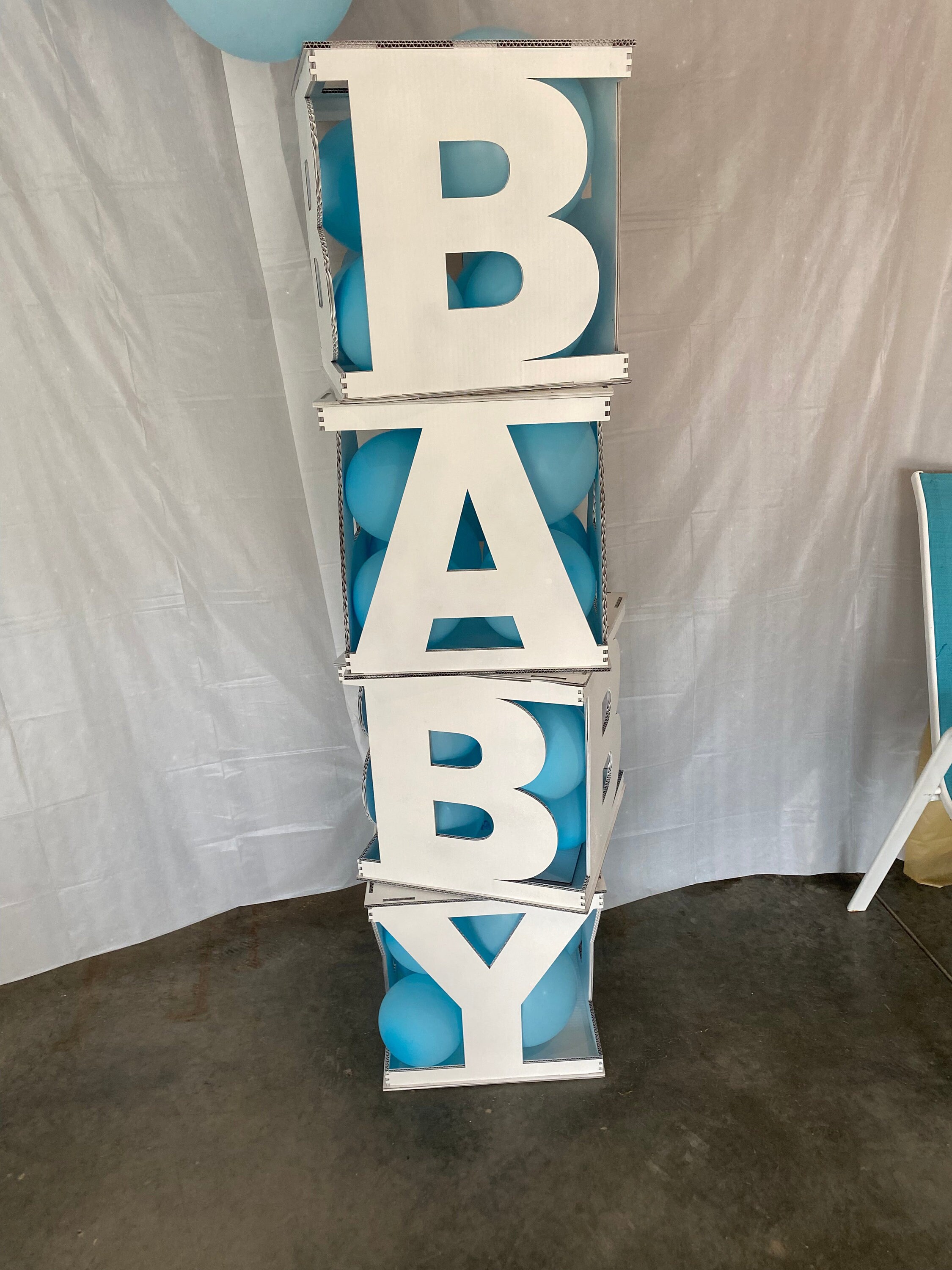 Baby Shower Balloon Box | Large Balloon Box | Baby Shower Decor | Baby ...