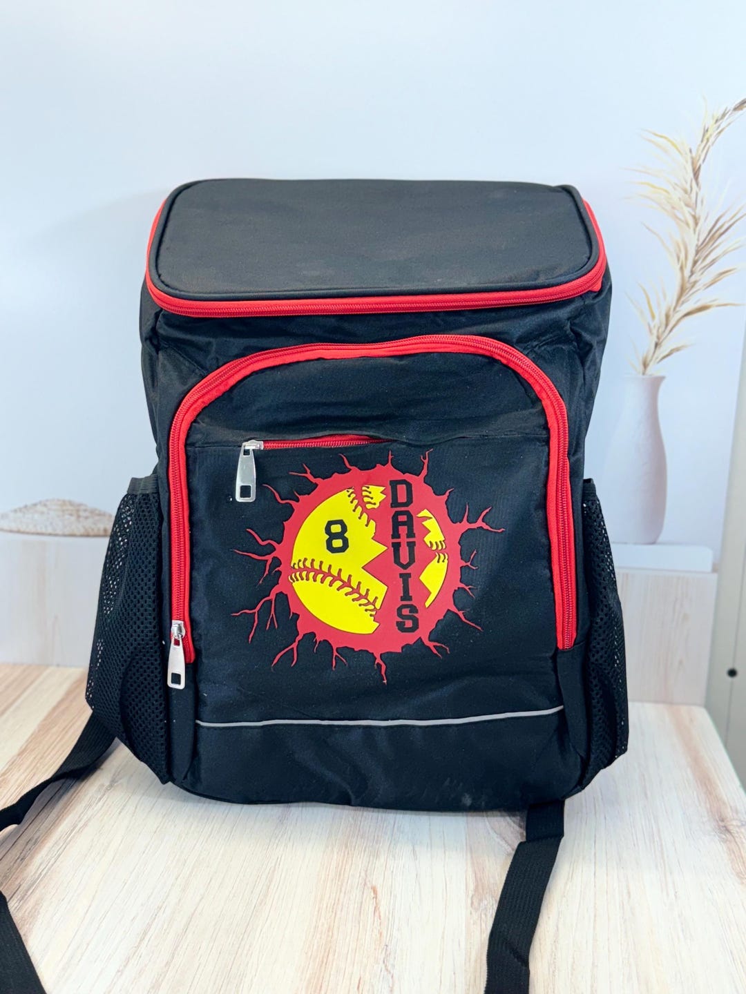 Personalized Softball Backpack Cooler | Softball Cooler | Hiking Cooler ...