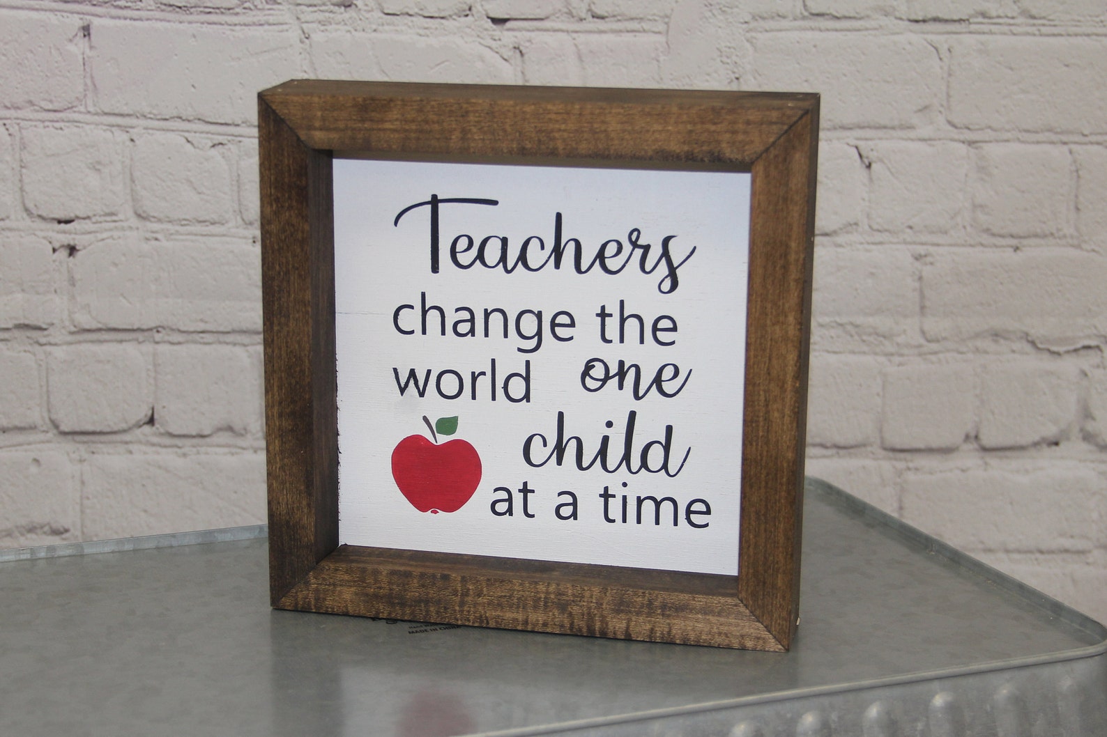 Teachers Change the World One Child at A Time Farmhouse Mini | Etsy