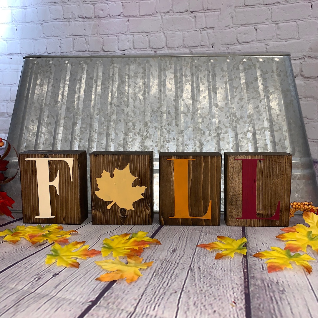 Fall Farmhouse Blocks | Fall Decor | Autumn Decor | Holiday Decor - Etsy