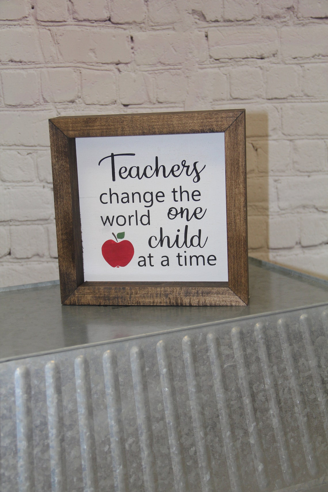 Teachers Change the World One Child at A Time Farmhouse Mini | Etsy