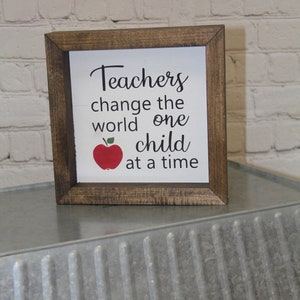 Teachers Change the World One Child at A Time Farmhouse Mini - Etsy