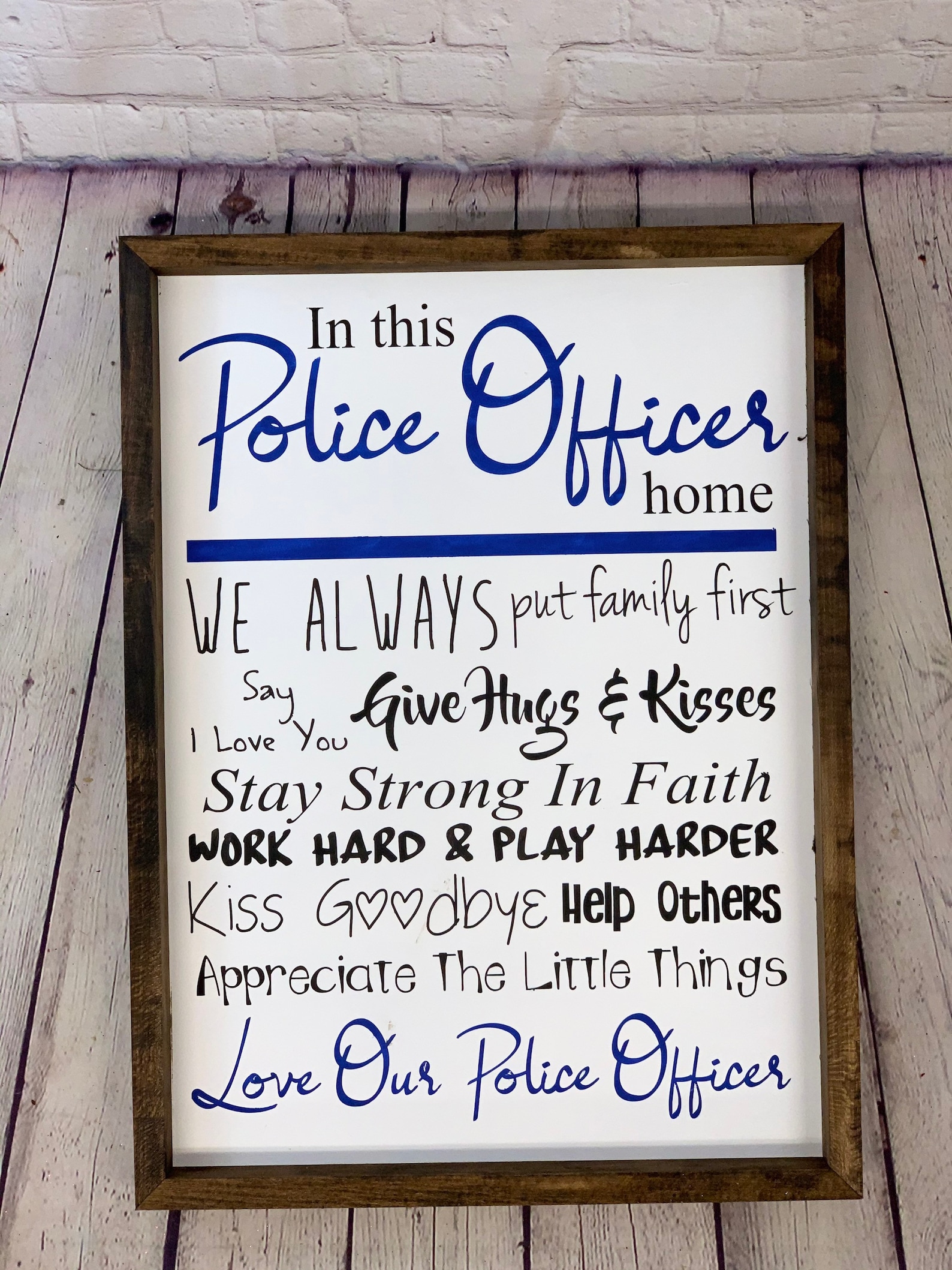 In This Police Office Home | Farmhouse Sign | Police Gift | Police ...