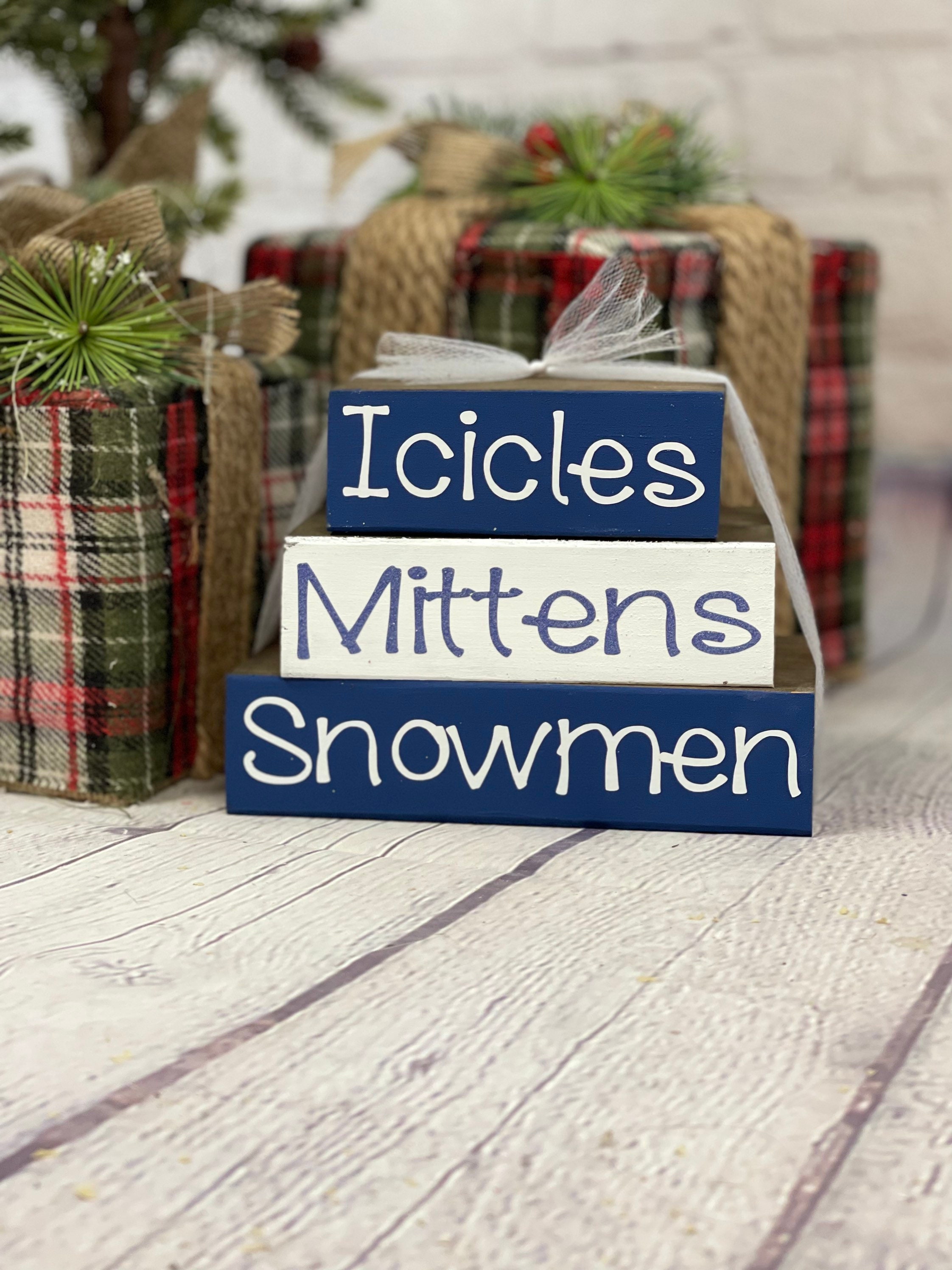 Fall Winter Reversible Stacker Blocks | Fall Decor | Winter Decor ...