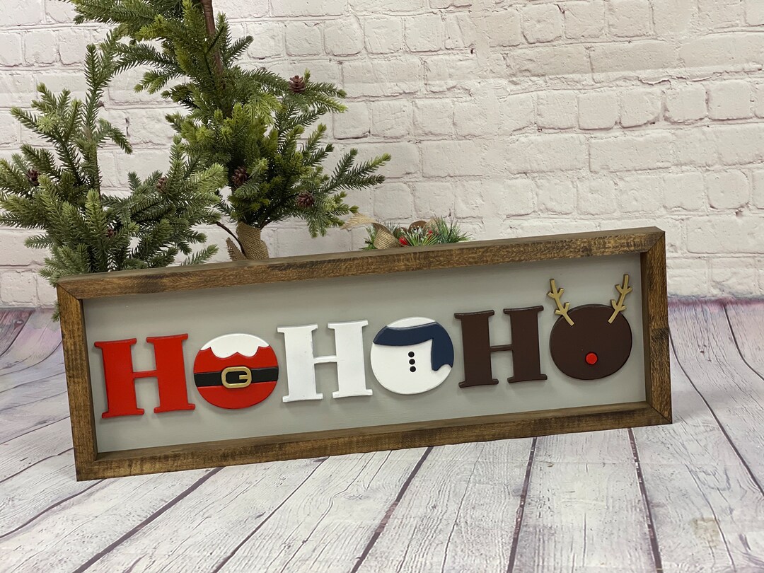 HO HO HO Farmhouse Sign Farmhouse Christmas Modern - Etsy