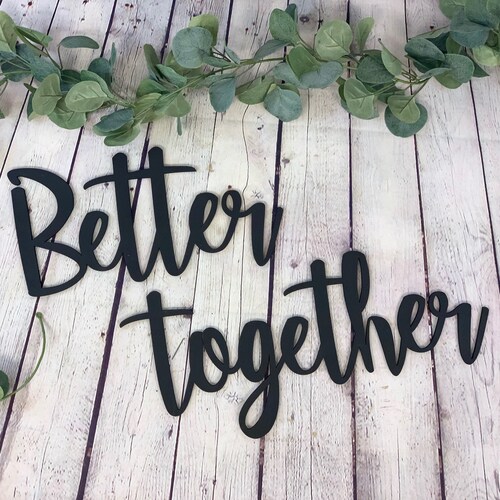 Better Together Sign 3 Sizes Above the Bed Decor Above - Etsy