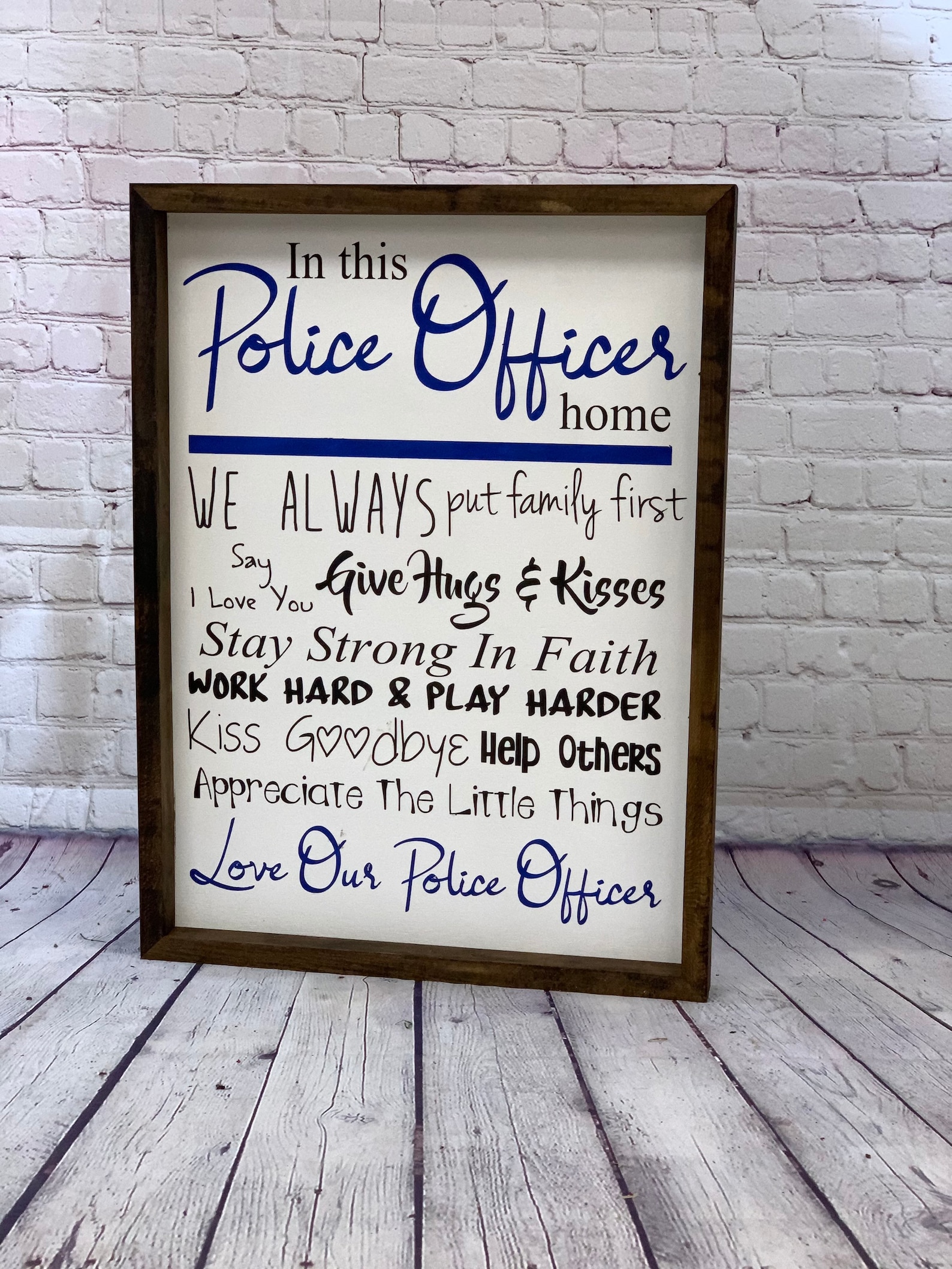 In This Police Office Home | Farmhouse Sign | Police Gift | Police ...