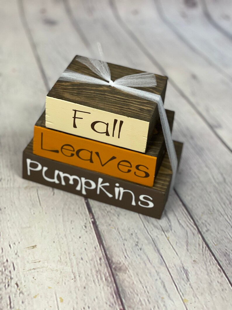 Fall Winter Reversible Stacker Blocks Fall Decor Winter - Etsy