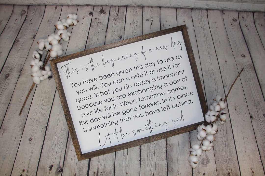 Beginning of A New Day | Farmhouse Sign | Farmhouse Decor ...