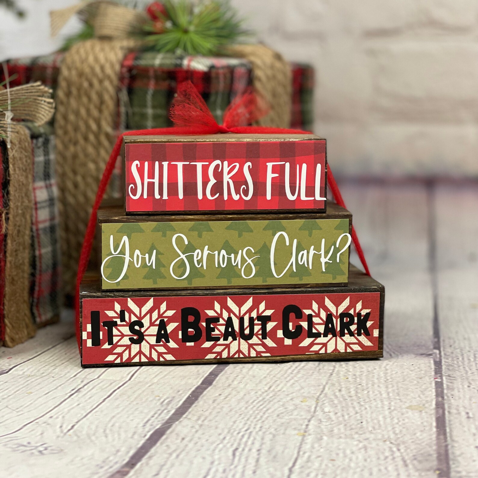 Christmas Vacation Stacker Blocks Clark Griswold Christmas - Etsy