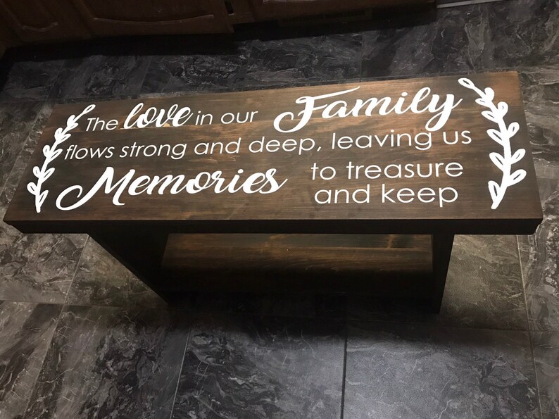 Love of a Family Bench | Memorial Bench | Entryway Bench | Mudroom ...