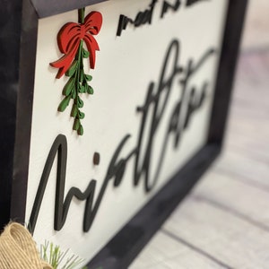 Meet Me Under the Mistletoe Farmhouse Sign | Farmhouse Christmas ...