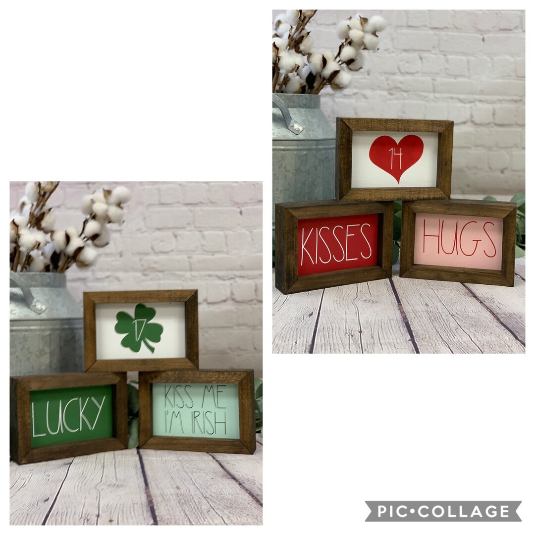 Reversible Valentine St. Patrick's Day Mini Farmhouse Set of 3 ...