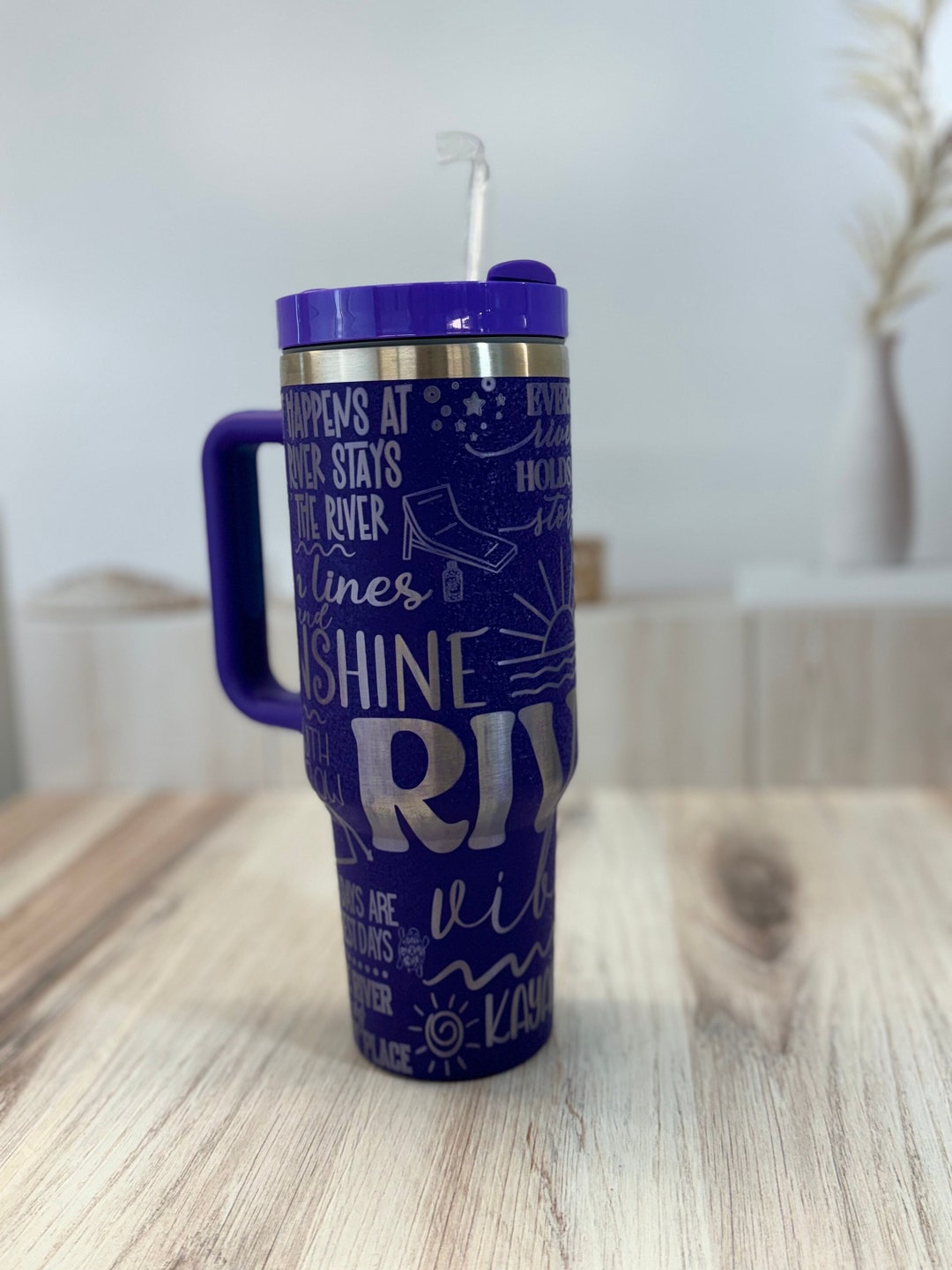 River Life Engraved Tumbler | 40 Ounce Tumbler | River Water Bottle ...