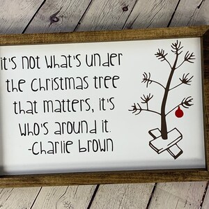It's Not Whats Under the Christmas Tree That Matters Framed Sign ...