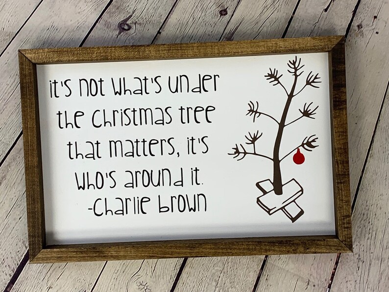 It's Not Whats Under the Christmas Tree That Matters Framed Sign ...