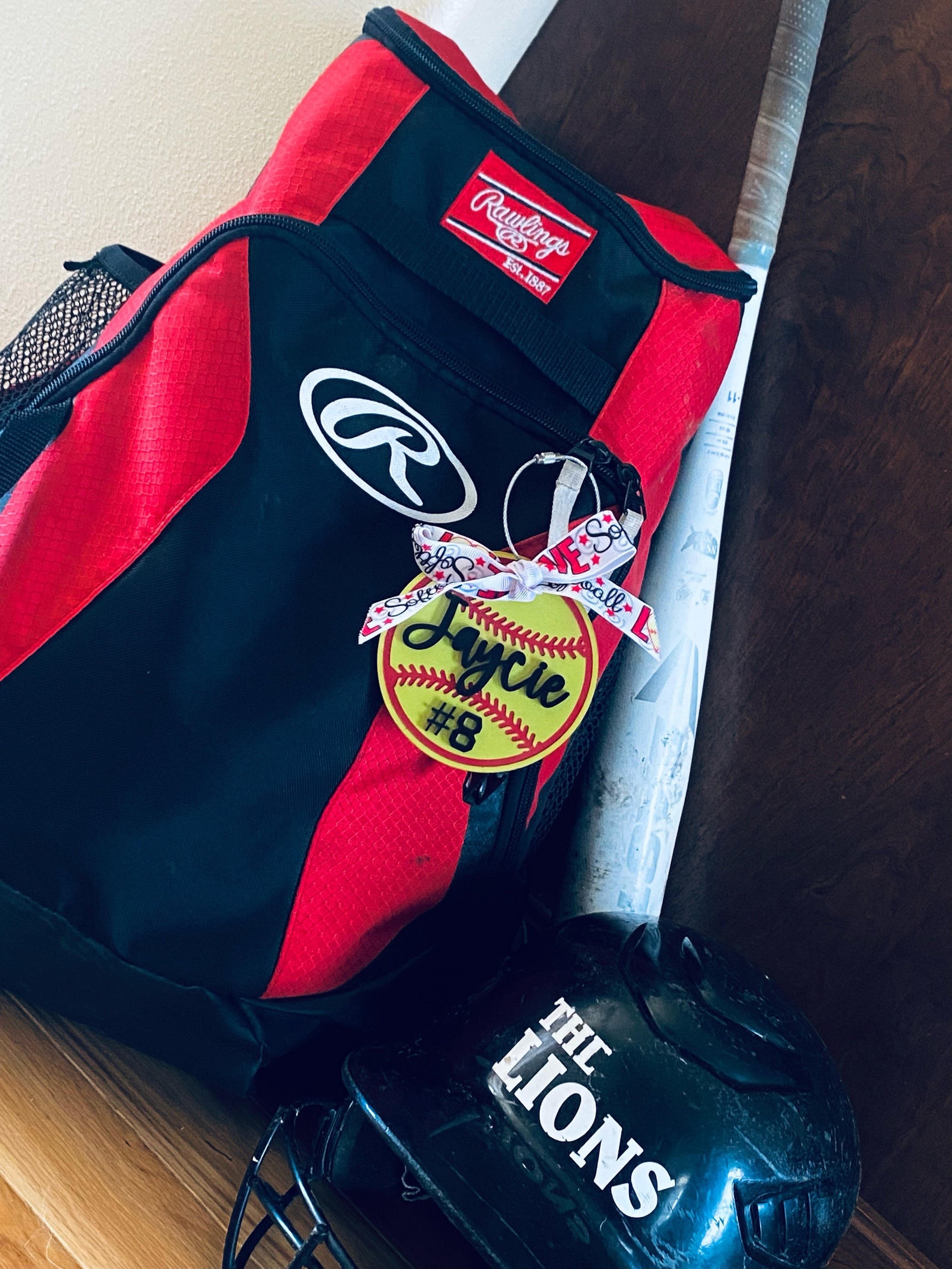 Personalized Softball Bag Tag | Softball Mom | Softball Player Gift ...