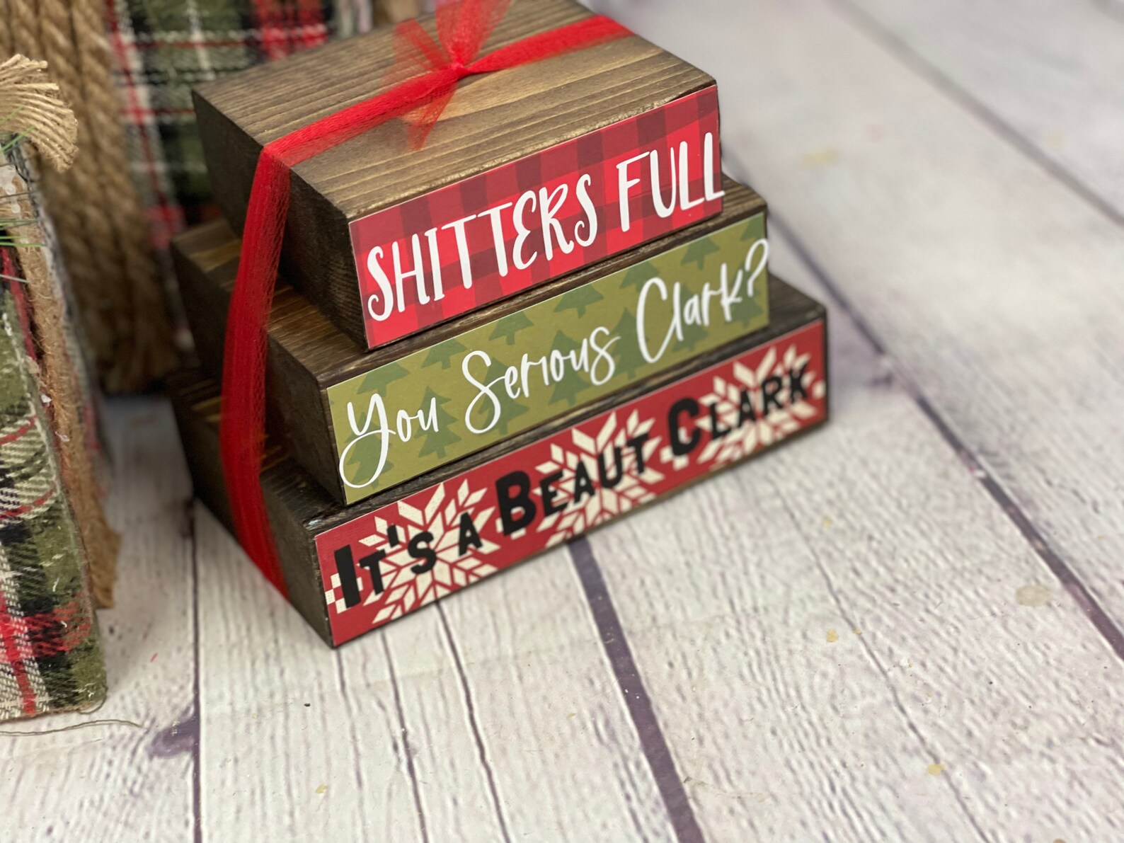 Christmas Vacation Stacker Blocks Clark Griswold Christmas - Etsy