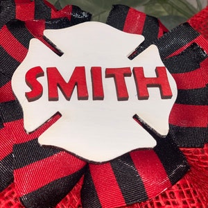 Firefighter Welcome Front Door Sign | Front Door Decor | Round Door ...