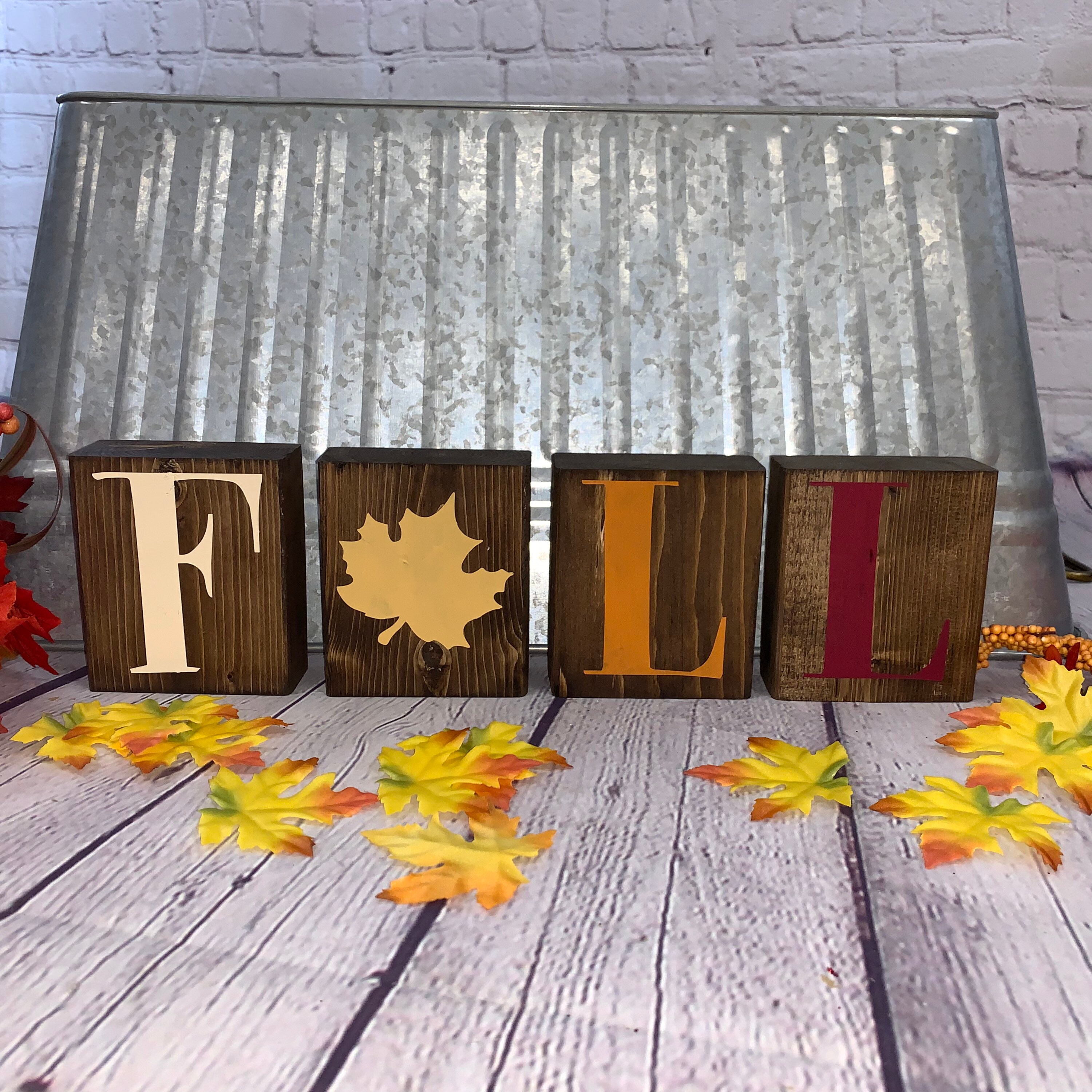 Fall Farmhouse Blocks | Fall Decor | Autumn Decor | Holiday Decor - Etsy