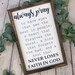 Always Pray Farmhouse Sign | Living Room Decor | Religious Farmhouse ...