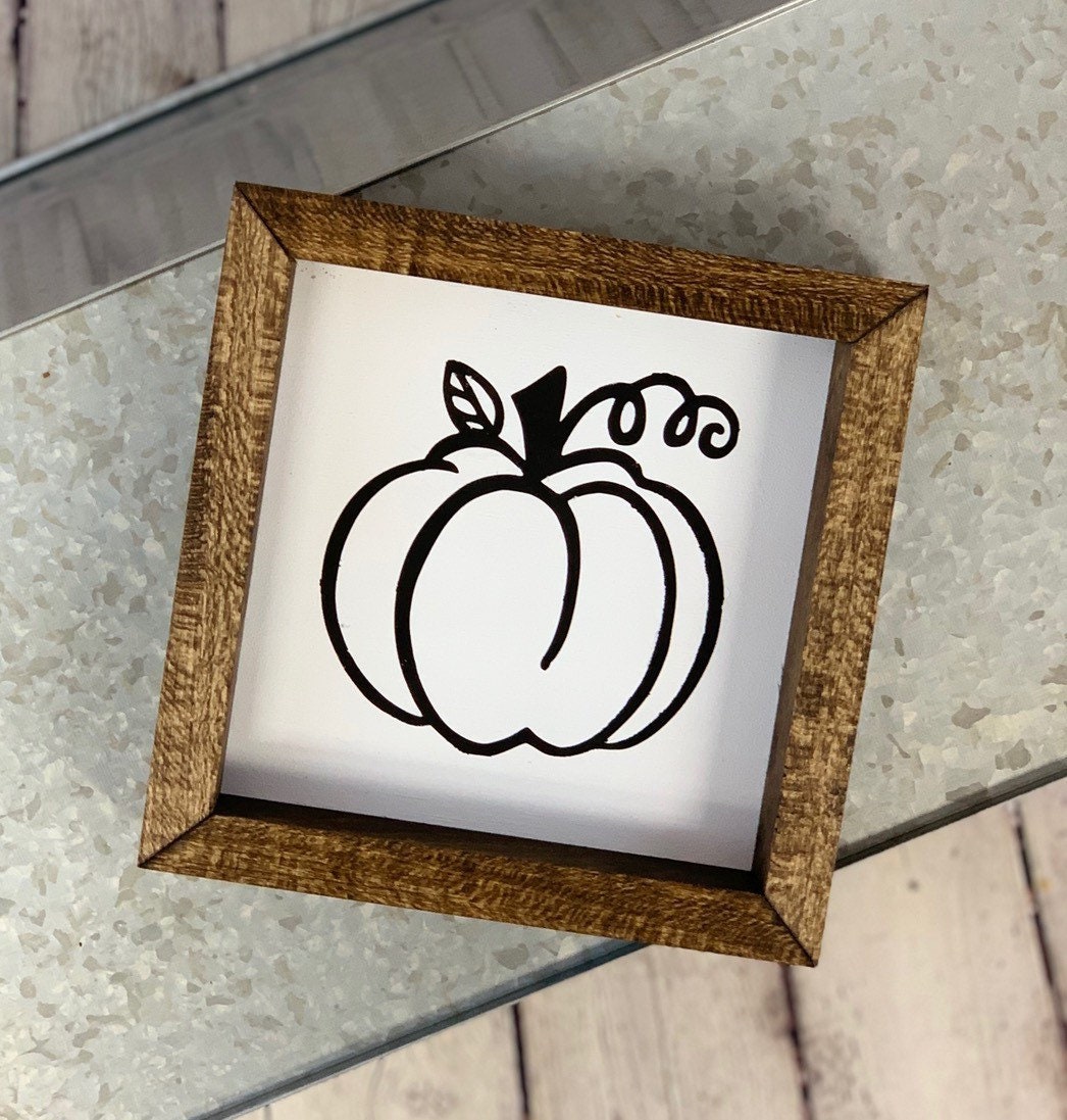 Pumpkin Farmhouse Mini Sign | Fall Decor | Pumpkin Decor | Farmhouse ...