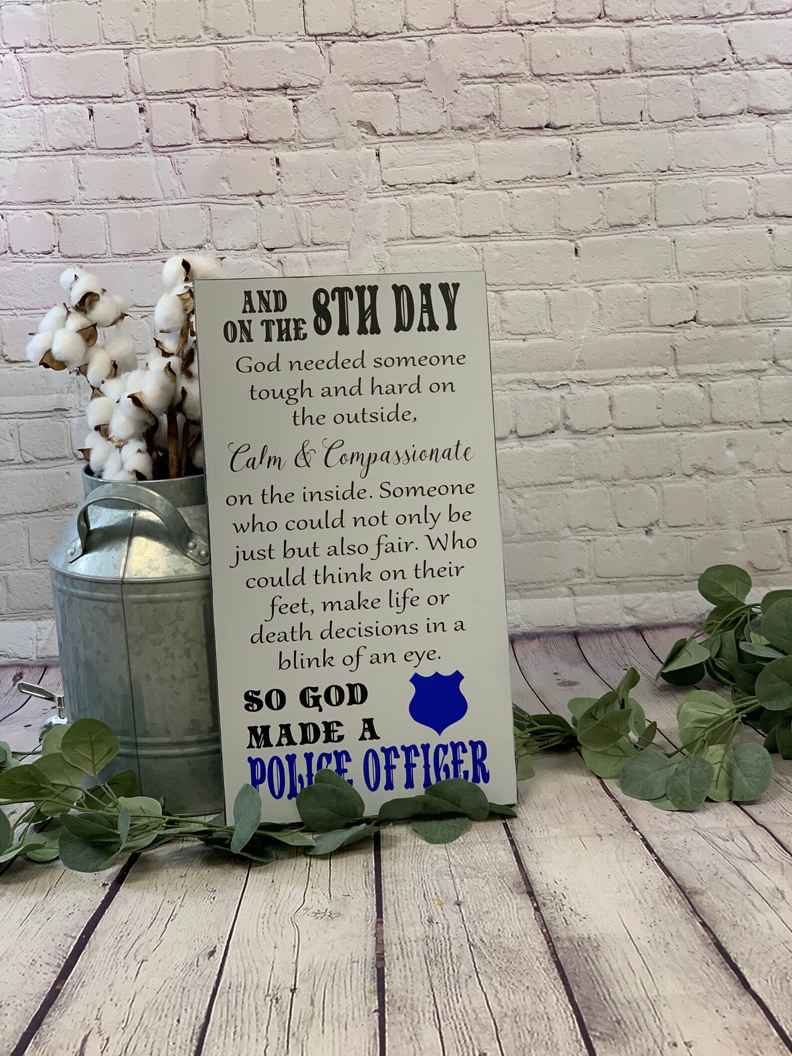 God Made a Police Officer Sign Police Gift Police Officer - Etsy