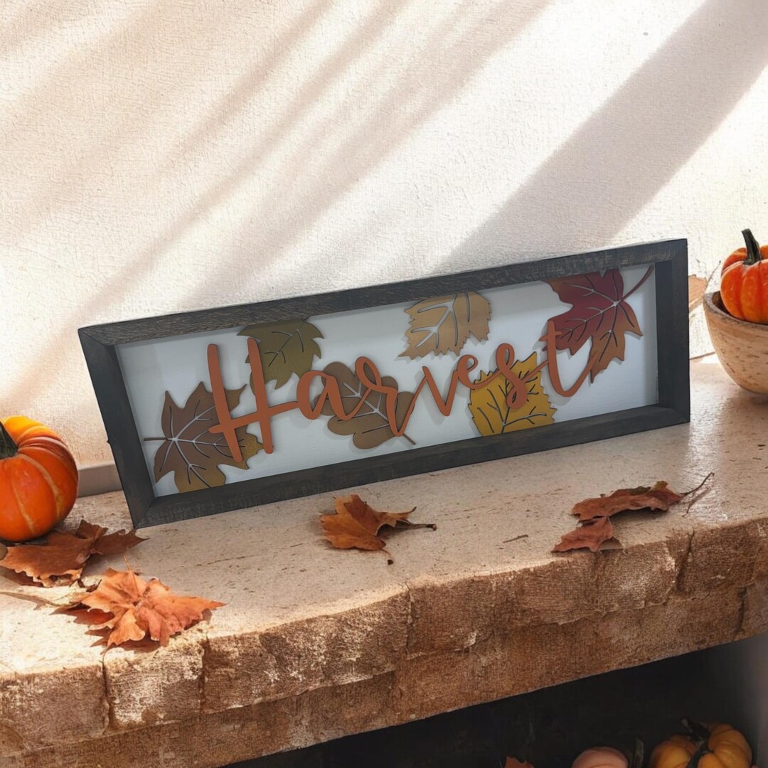 Harvest Farmhouse Sign | Harvest Farmhouse Sign | Fall3d Sign | Fall ...