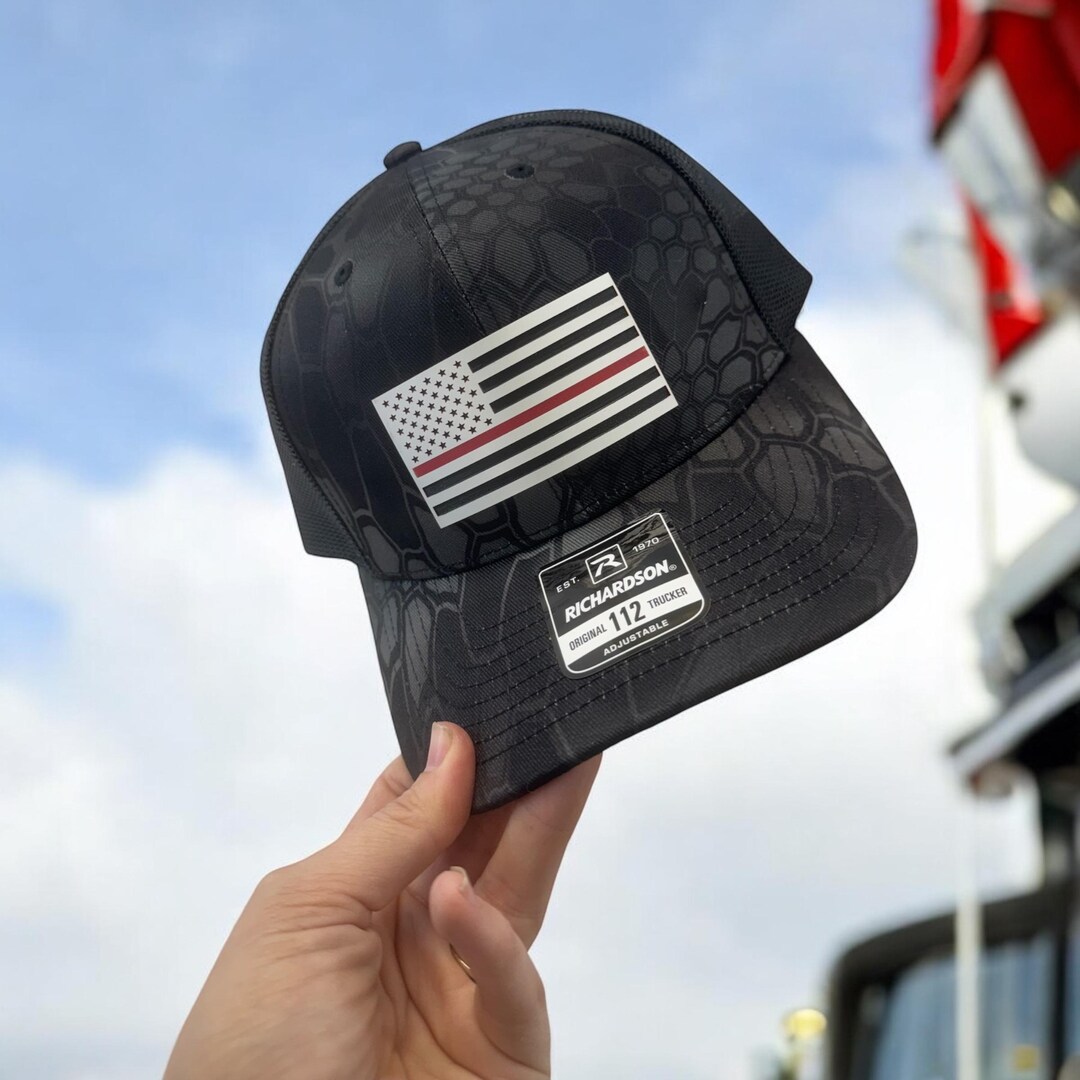 Thin Red Line Flag Hat | Firefighter Hat | Richardson Fireman Hat ...