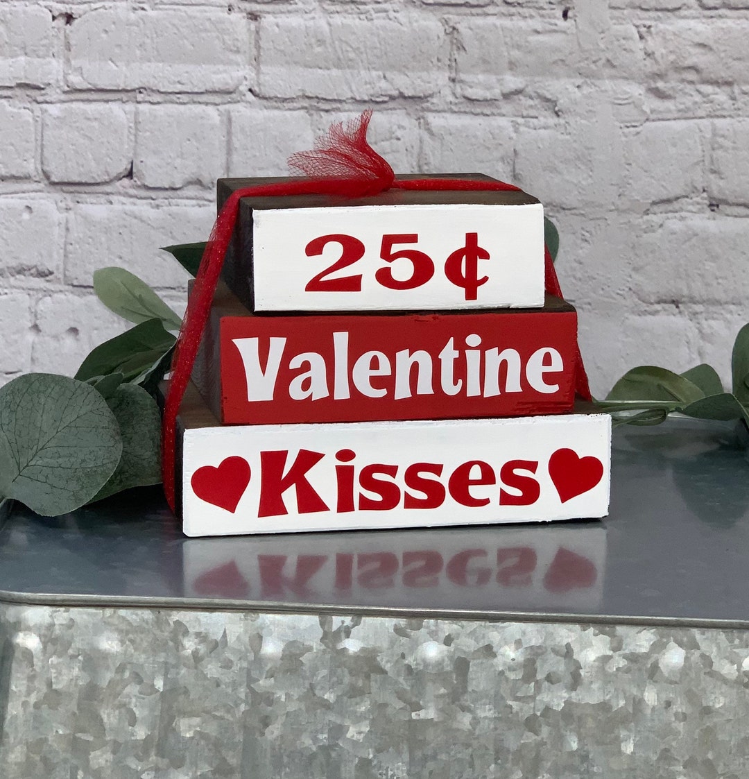 Valentine's Day Stacker Blocks | Valentines Day Decor | Valentine ...
