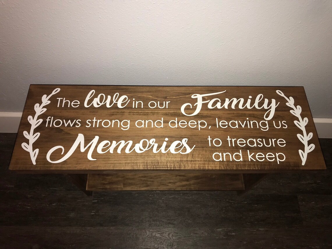 Love of a Family Bench | Memorial Bench | Entryway Bench | Mudroom ...