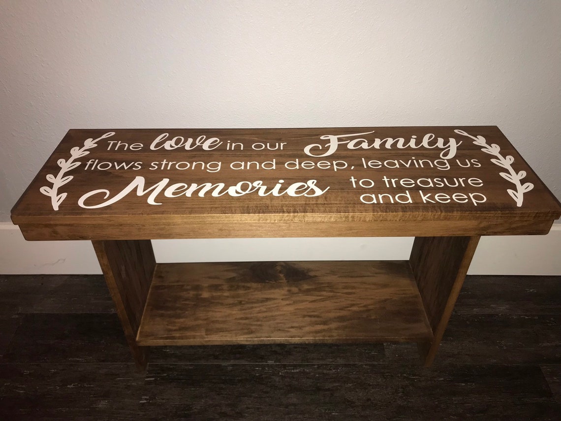 Love of a Family Bench | Memorial Bench | Entryway Bench | Mudroom ...
