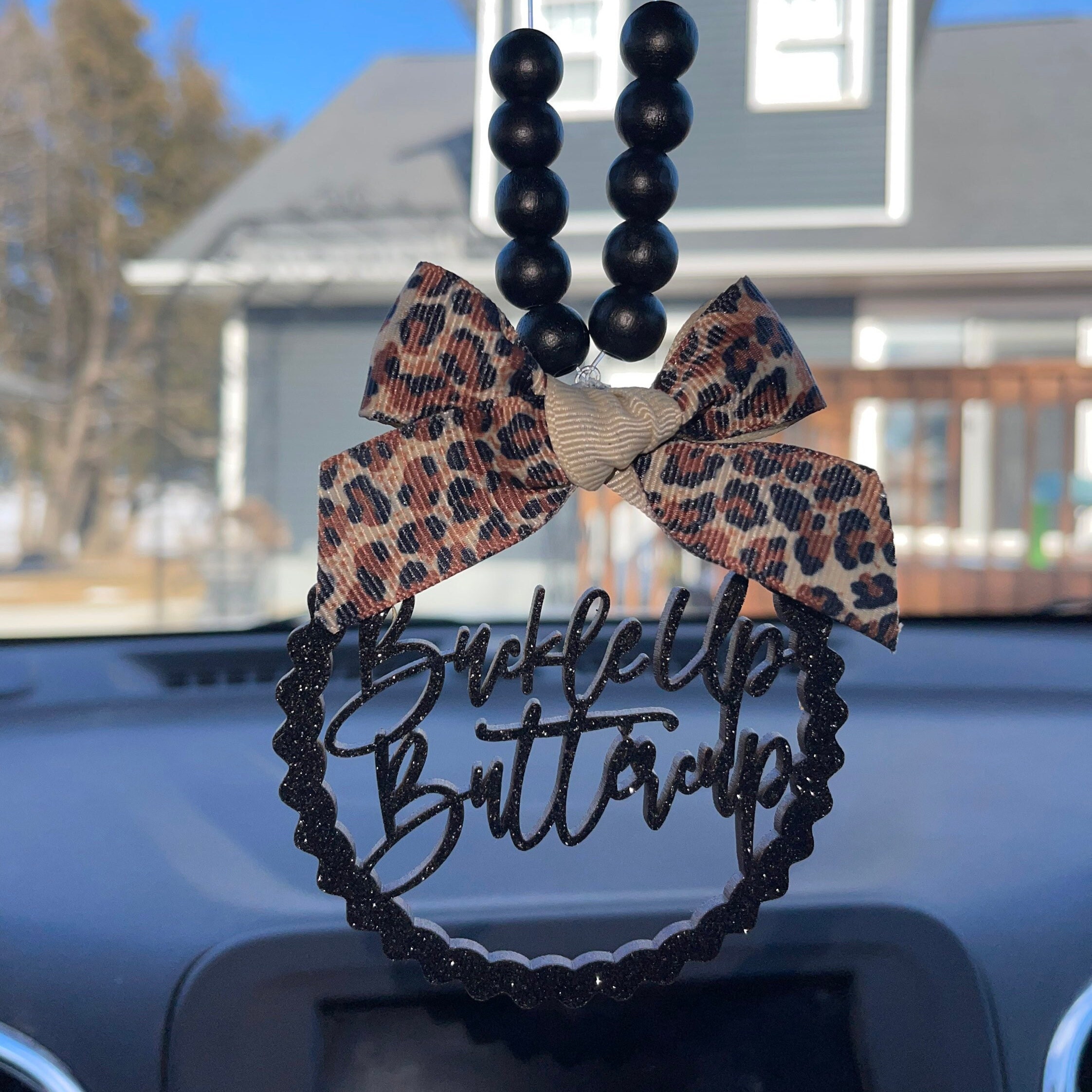 Buckle up Buttercup Mirror Charm Car Charm Rear View | Etsy