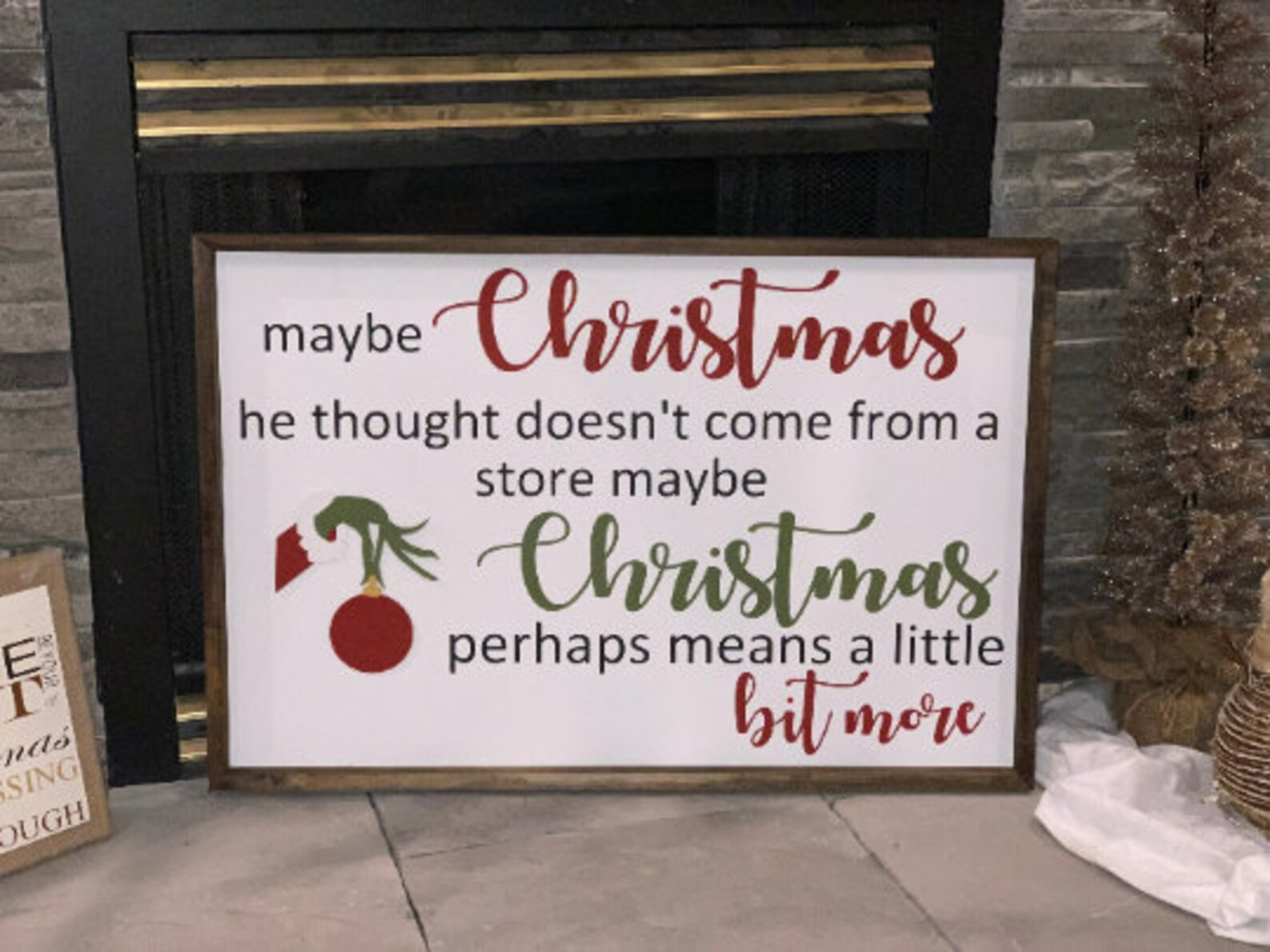 Maybe Christmas Perhaps Means A Little Bit More Farmhouse Sign - Etsy