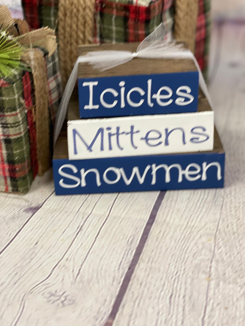 Fall Winter Reversible Stacker Blocks | Fall Decor | Winter Decor ...