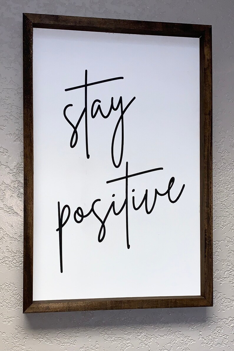 Work Hard, Stay Positive, Make It Happen Set of Three Farmhouse Signs ...