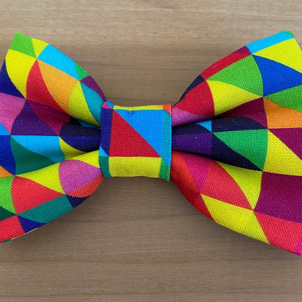 Rainbow Bow Tie - Etsy