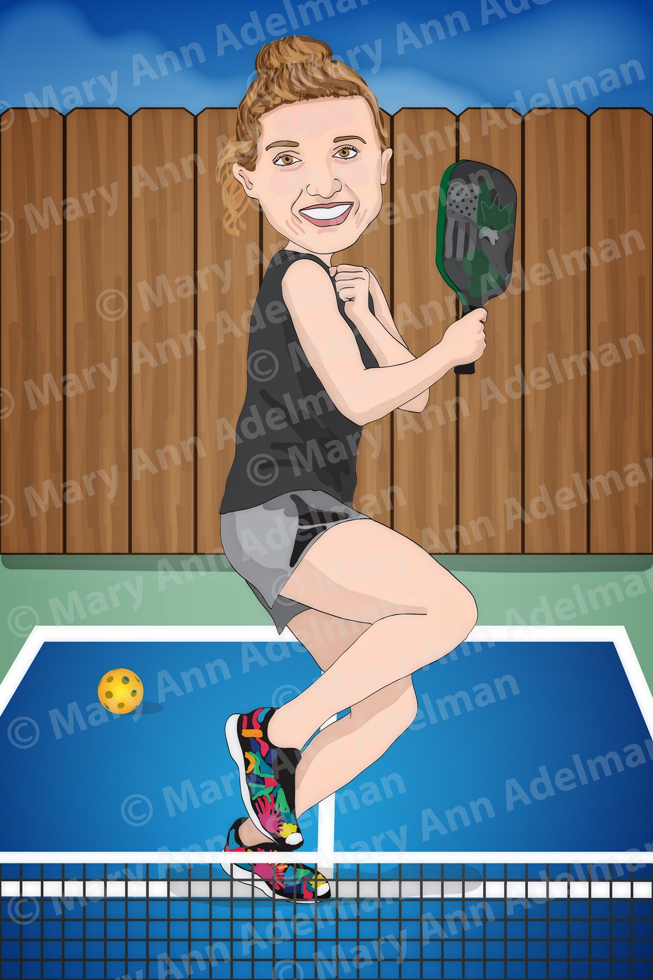 Pickleball Cartoons - Etsy