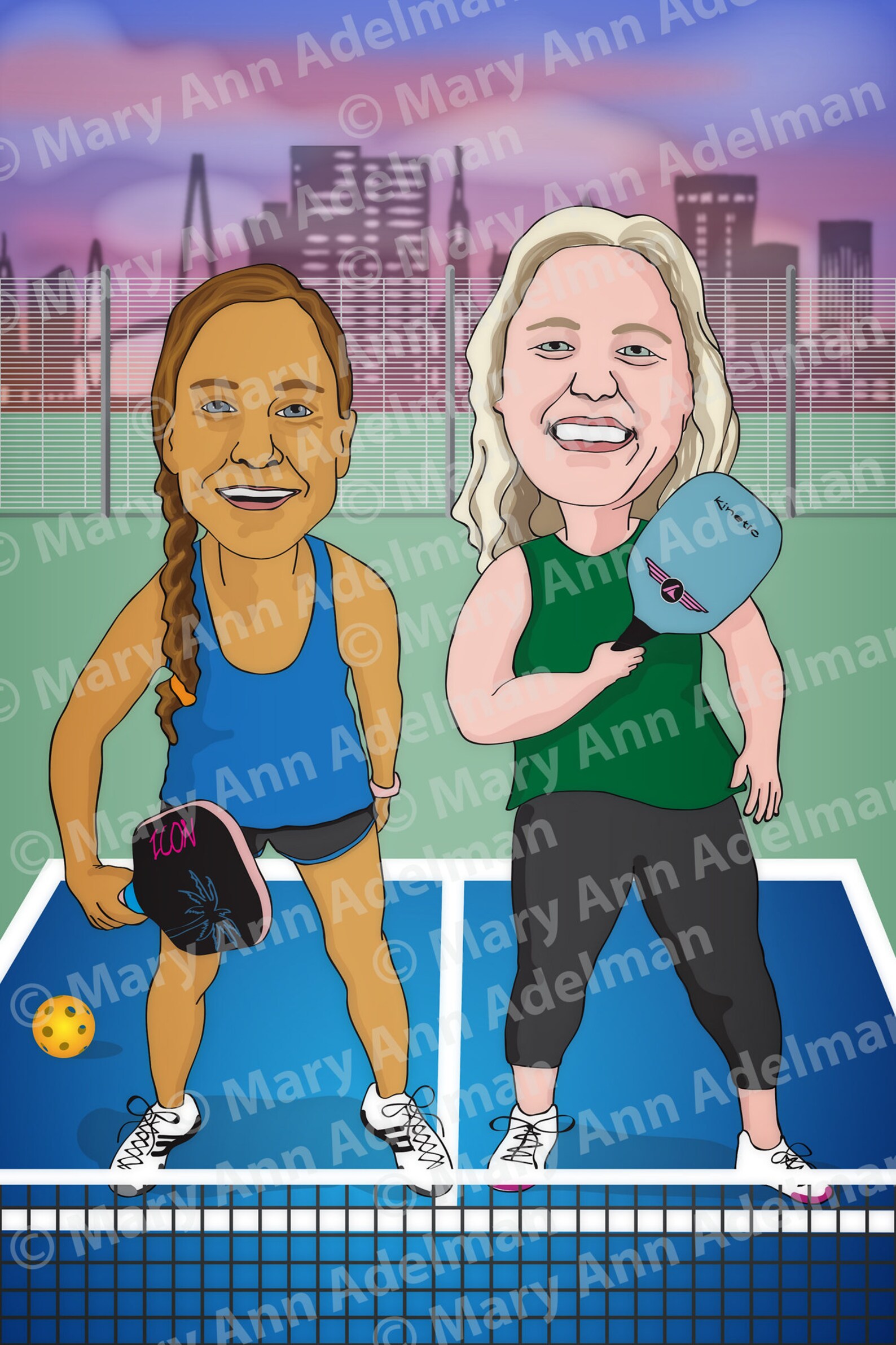 Pickleball Cartoons - Etsy