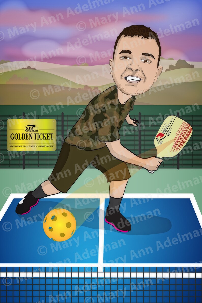 Pickleball Cartoons - Etsy