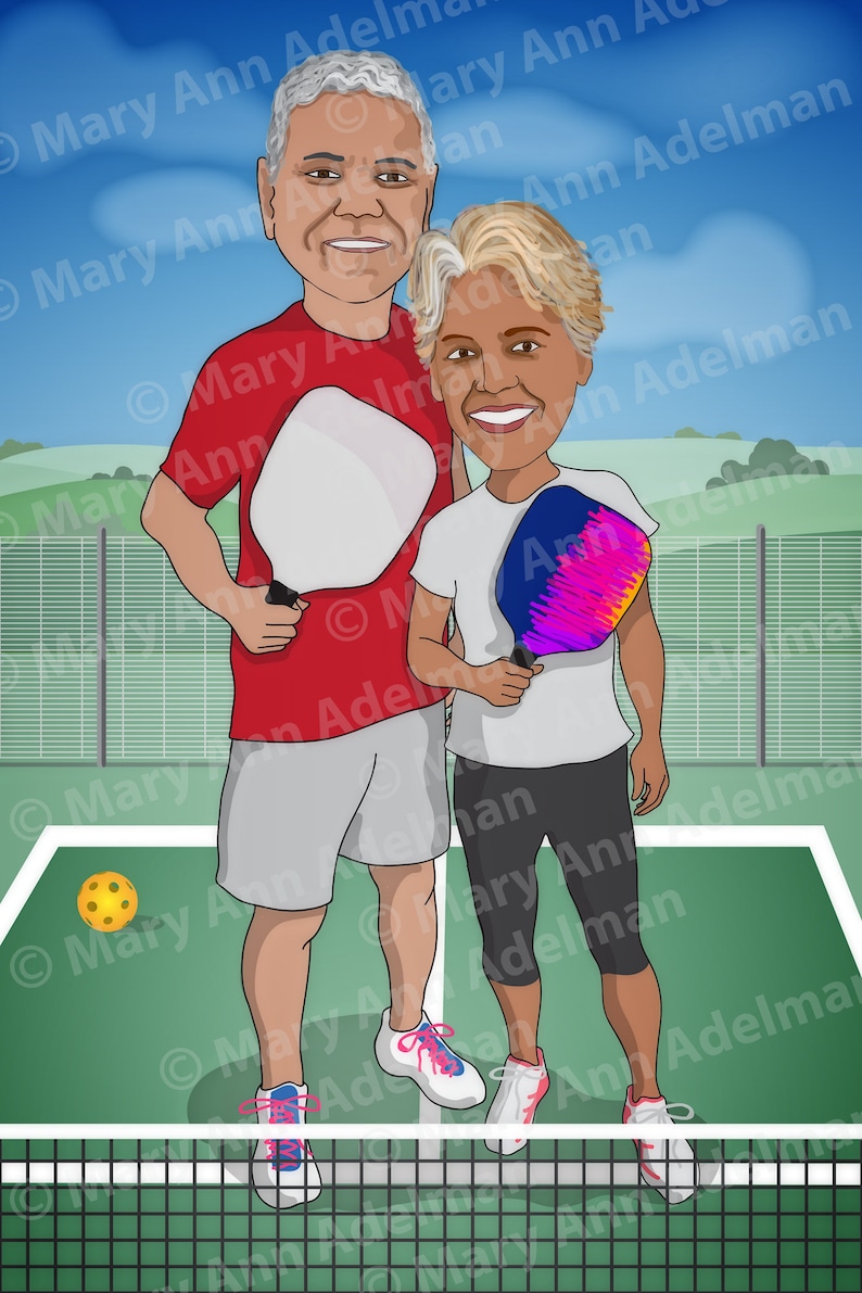 Pickleball Cartoons - Etsy