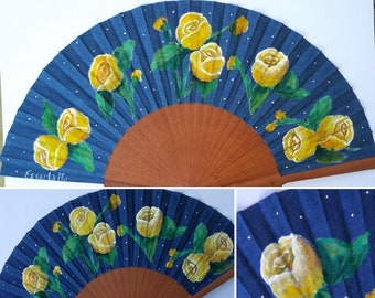 Hand painted fan | Etsy