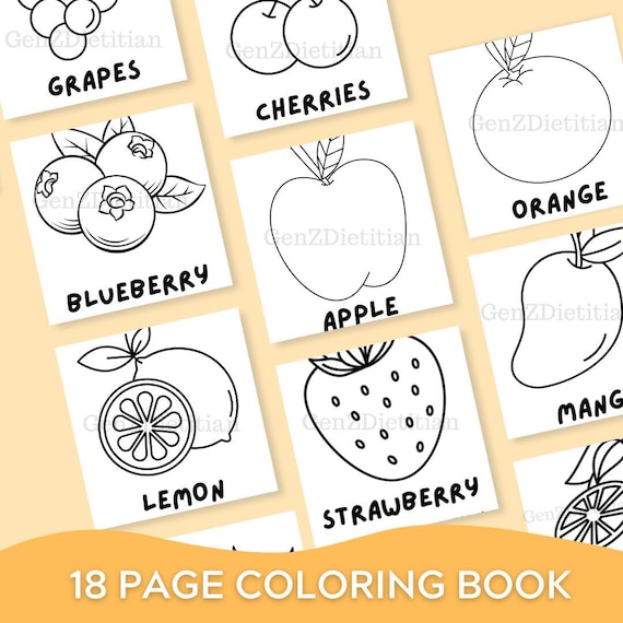 Coloring Fruits With Names
