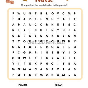 Ultimate Food Word Search Bundle, 7 Printable Pages for Kids, Food Word ...