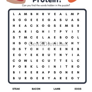 Ultimate Food Word Search Bundle, 7 Printable Pages for Kids, Food Word ...