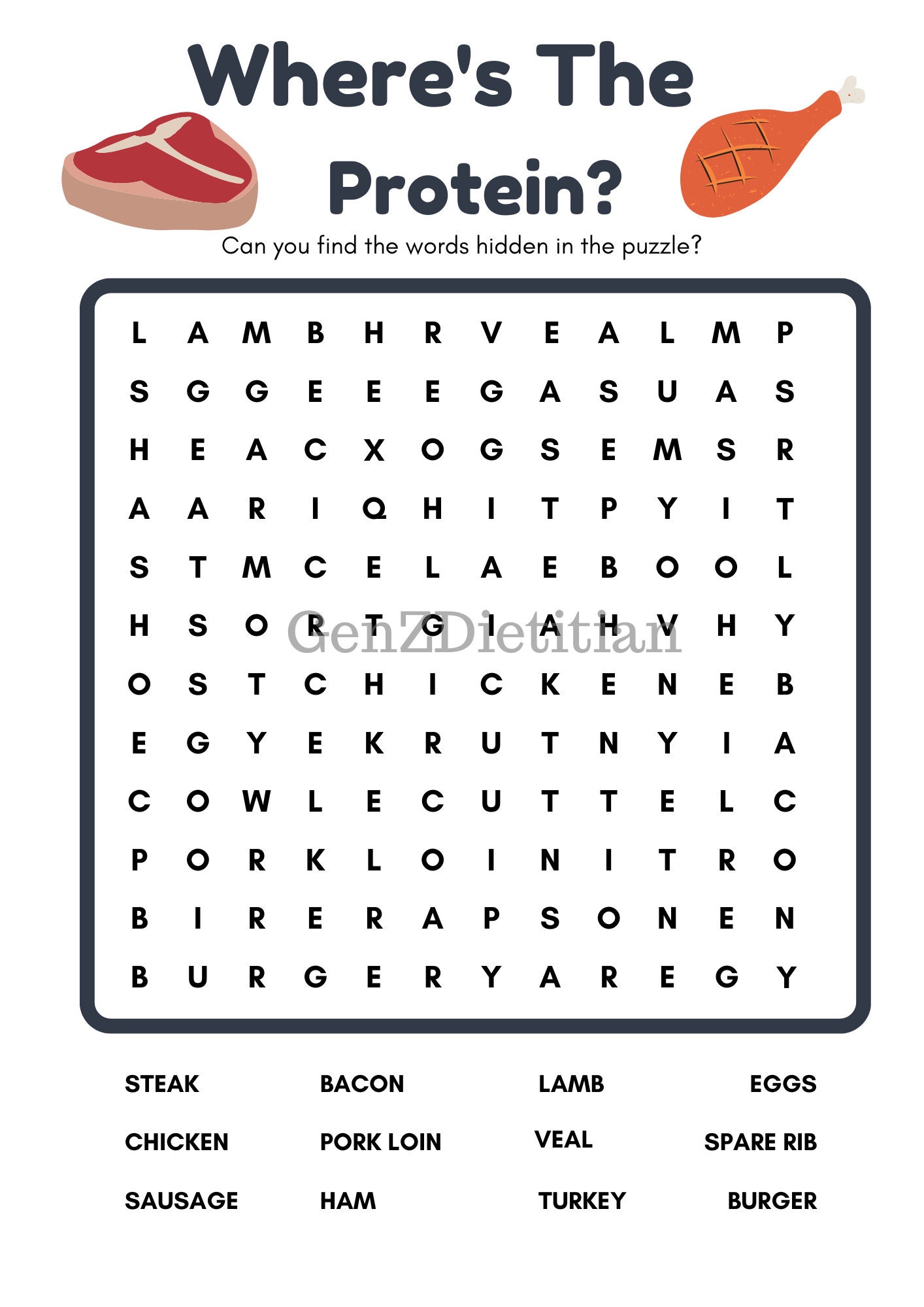 Ultimate Food Word Search Bundle, 7 Printable Pages for Kids, Food Word ...